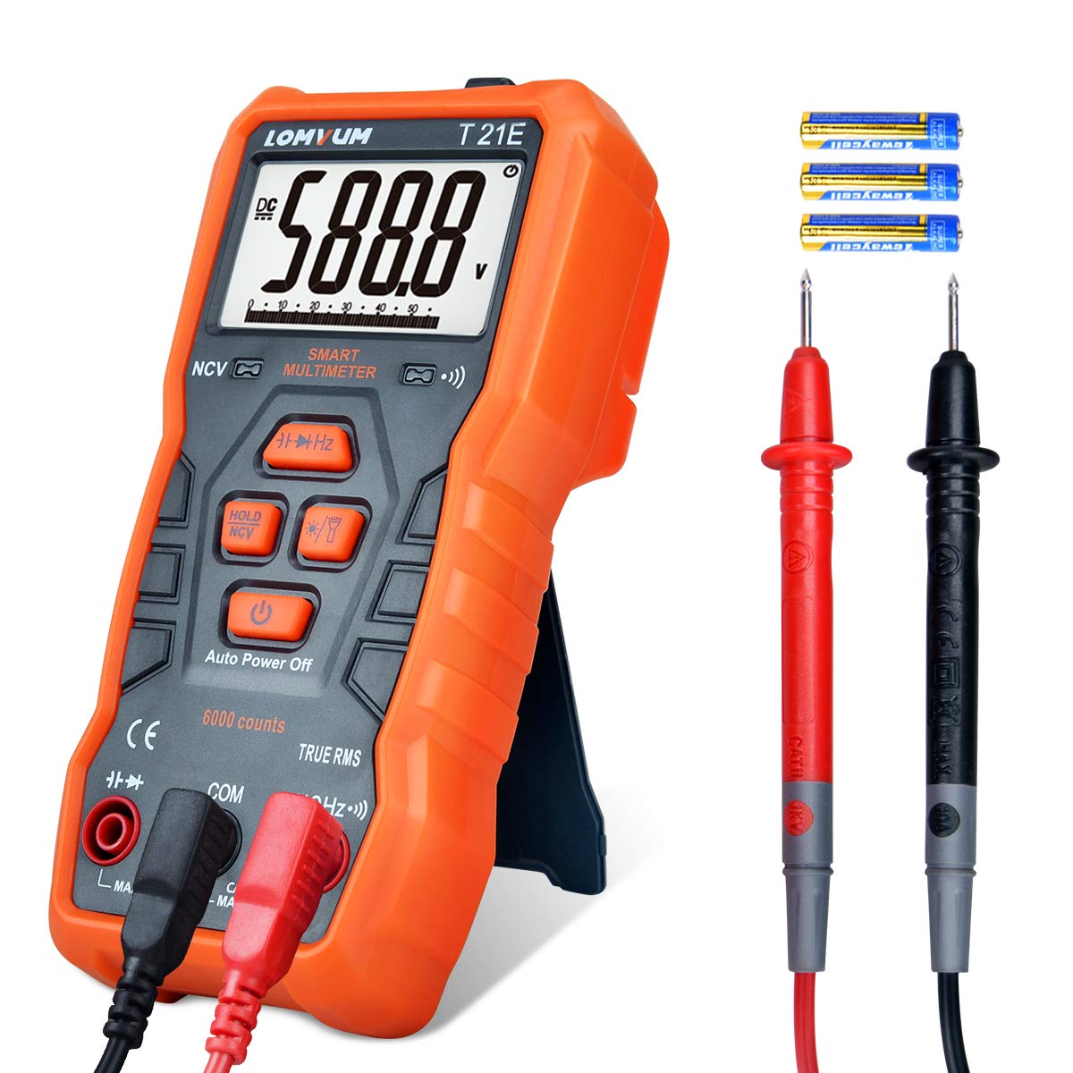 Multímetro Digital Automático,LOMVUM T21E Polimetro Digital Multimetre ...