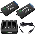 Smatree Battery (2-Pack) With 3-Channel Charger Compatible with GoPro ...