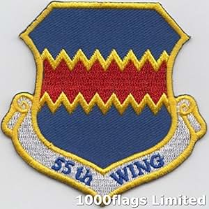 55th Air Wing Air Combat Command US Air Force Embroidered Patch: Amazon ...