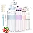 AOHAN Water Bottle with Straw, Sports Water Bottle 1l with Bottle Brush and Sticker, Leakproof ...