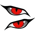 Pack of 2 Evil Eyes Eye Vinyl Car Motorbike Helmet Sticker Decal Red ...