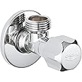 GROHE Brass Angle Valves 1/2 Inch (Set Of 10 Pcs), Chrome, 2201600M ...