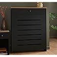 DuraTherm® Radiator Cover Black Painted MDF Cabinet Horizontal Slat ...