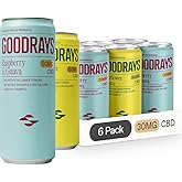 GOODRAYS CBD Drinks, Sparkling Low Calorie Soft Drink, Vegan, 4 Flavour ...