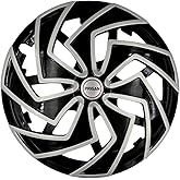 PRIGAN Magnite Black Silver Wheel Cover 16", for All 16 Inch Cars (Set ...