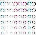 48Pcs Acrylic Septum Stretching Kit 8 Colors Septum Pincher Piercing ...