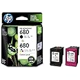 HP 680 Ink Cartridges Combo Pack (1 Black Cartridge + 1 tri-Color ...