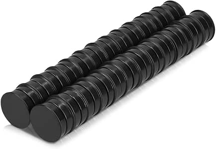 HSM 50 x Magnete in Schwarz mit 24mm - runde Haftmagnete für Whiteboard ...