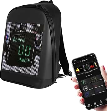 Crelander Laptop Backpack,LED Smart Dynamic Backpack LED Screen ...