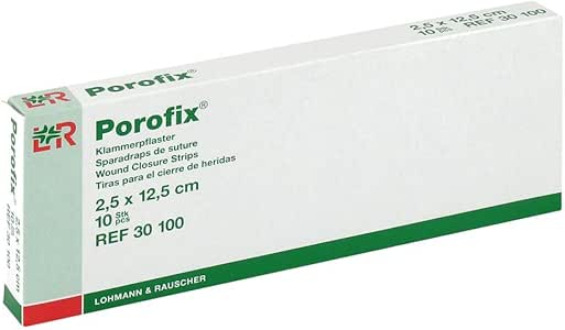 Porofix Klammerpflaster 12,5x2,5cm 10 stk: Amazon.de: Drogerie ...
