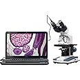 AmScope B120C-E1 40X-2500X LED Digital Binocular Compound Microscope w 3D Stage +1.3MP USB ...