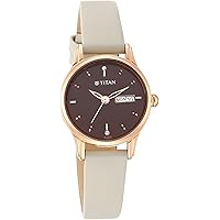 Titan Raga Women's Allure: Brown Dial with Designer Metal Strap Analog ...