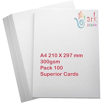 100 x A4 PREMIUM THICK WHITE PRINTER CRAFT CARD 300gsm: Amazon.co.uk ...