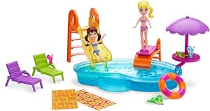 Polly Pocket Pool Party Playset: Amazon.co.uk: Toys & Games