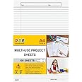 Eclet A4 Size one Side Ruled White Sheet (Pack of 100 sheets) for ...