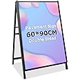 STANDNEE Pavement Sign, A Frame Sign Board Outdoors, Double Sided A ...