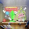 LED Note Board with Colors, Acrylic Writing Message Board with 7 Colors ...