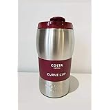 Costa Coffee Reusable Red Plastic Travel Mug Tumbler Cup, Double Wall ...