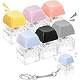 Amaxiu 6 Pcs Pastel Colors Keyboard Keychain, Green Switches Keycap Key ...