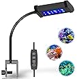 Lominie Mini Aquarium Light, 10W Nano Fish Tank Clip on Light, Full Spectrum Dimmable LED Coral ...
