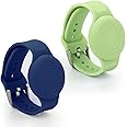 SAVITA 2pcs Kids Wristband for Airtag, Waterproof Light Silicone ...