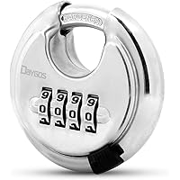 DAYGOS Heavy Duty Combination Padlock - Outdoor Stainless Steel Disc ...
