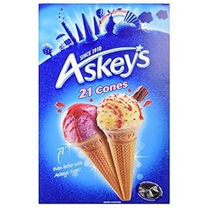 Askey's Ice Cream Cup Cornets, 21 Cones: Amazon.co.uk: Prime Pantry