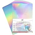 Holographic Card A4 Silver Rainbow Card Metallic Holographic Paper ...