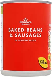 Morrisons Baked Beans & Sausages, 400g : Amazon.co.uk: Grocery