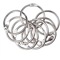 kuou 20 Pcs Metal Book Rings, Loose Leaf Binders Book Rings 25mm Inner ...