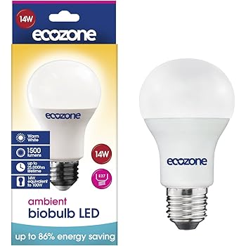 Ecozone Biobulb, Energy-Saving Daylight Bulb, Screw Cap E27, 25W ...
