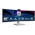 PHILIPS 49B2U6903CH - 49 inch DQHD curved monitor, webcam, microphone ...