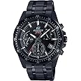 Casio EDIFICE Reloj en caja sólida, 10 BAR, Negro, para Hombre, con Correa de Acero inoxidable ...