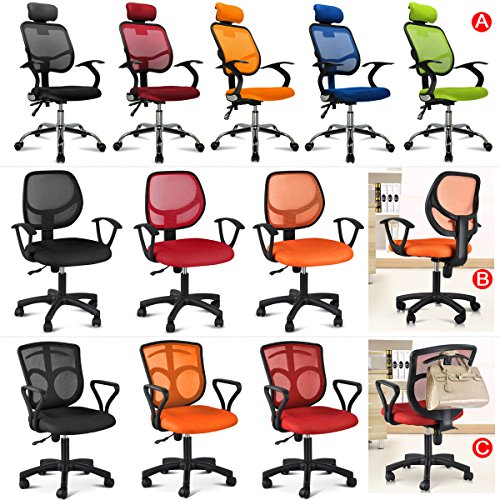 Popamazing Multicolor Swivel Stylish Fabric Mesh Office Furniture ...
