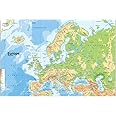 Physical Map of Europe - Size A1-59.4 x 84.1 cm - Paper Laminated ...