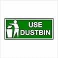 Use Dustbin Sign Board - 10x4 Inch : Amazon.in: Office Products