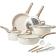 CAROTE Nonstick Pots and Pans Set, Granite Kitchen Cookware Sets, Non ...