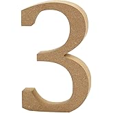Wooden MDF Number 0 - Size 8cm Tall - Free Standing Wooden Number for ...