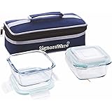 SignoraWare Executive High Microwave Safe Office Lunch Box Set with Bag ...