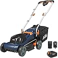 BLUE RIDGE BR8761 36V Cordless Lawnmower with 2.0 Ah Li-ion Battery, 34 ...