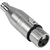 QIANRENON XLR Male to BNC Female Adaptor Converter 3Pin XLR Plug to BNC ...