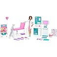Barbie Fast Cast Clinic Playset, Brunette Barbie Doctor Doll , 30+ Play ...