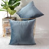 MERNETTE Pack of 2, Thick Chenille Decorative Square Throw Pillow Cover ...