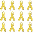 HUASAI Yellow Ribbon Pin for Hostages, Israel Support, Bone Cancer ...