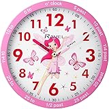 Tell the Time Children's Clock 30cm (12 inches) White. Easy learn time ...