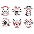 Sapnstudio Motorbike Bikers PVC Multicolor Glossy Stickers in 5x5in ...