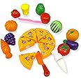 Buy PLUSPOINT 15Pcs Cutting Play Food Toy Set with Pizza, Kitchen ...