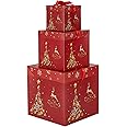 URMAGIC Christmas Nesting Gift Boxes,3 Pack Square Christmas Stacking ...