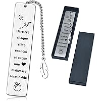Cadeau Maîtresse d’École,3 Pièces Marque Page Merci Maitresse Signet ...