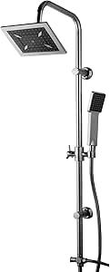 Dual Square Head Chrome Shower Set : Amazon.co.uk: DIY & Tools